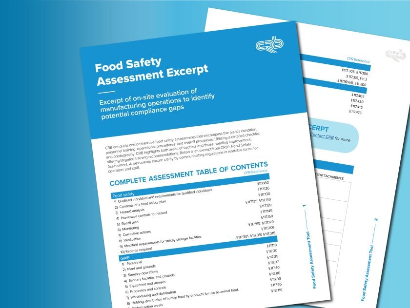 Food safety: facility design and operations - CRB
